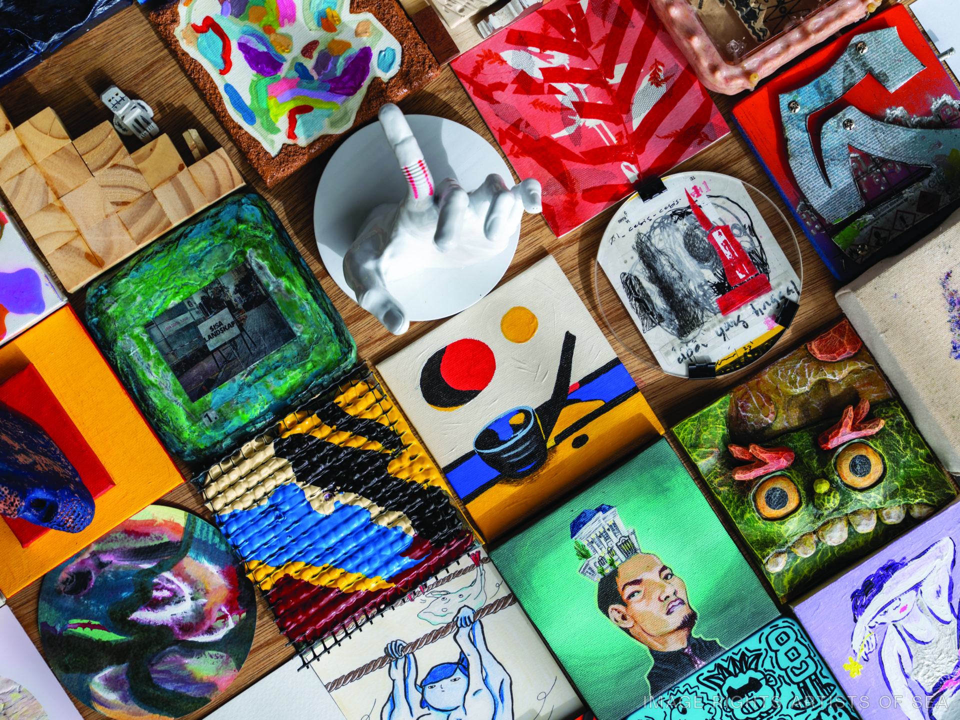 1000 Tiny Artworks, 100 artists, take two - BASKL