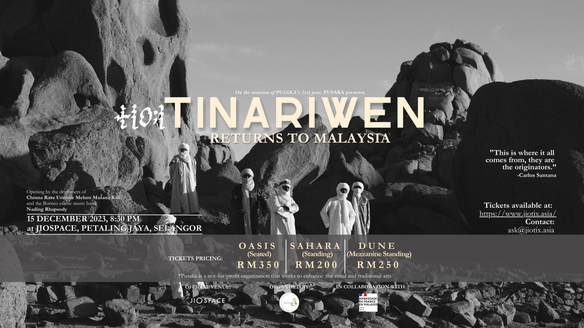 Tinariwen returns to Malaysia this December - BASKL